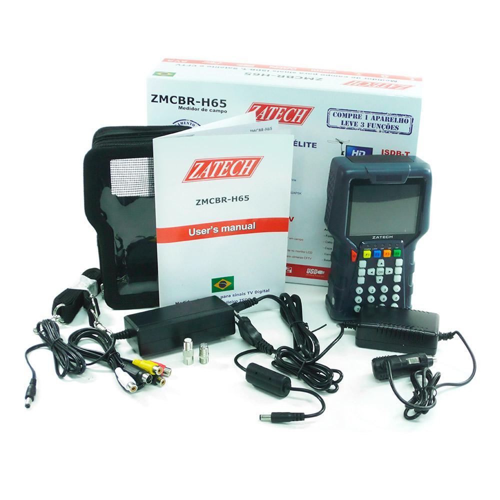 RF Cabo - Medidor de Campo Sinais TV Digital HD ISDB-t DVB-S2 Zatech